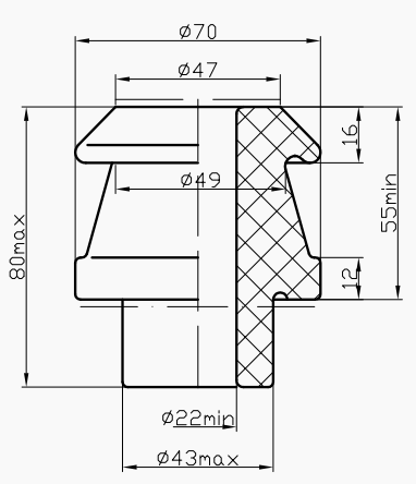 DIN Standard 1-630A Transformer Porcelain Bushing OEM Available